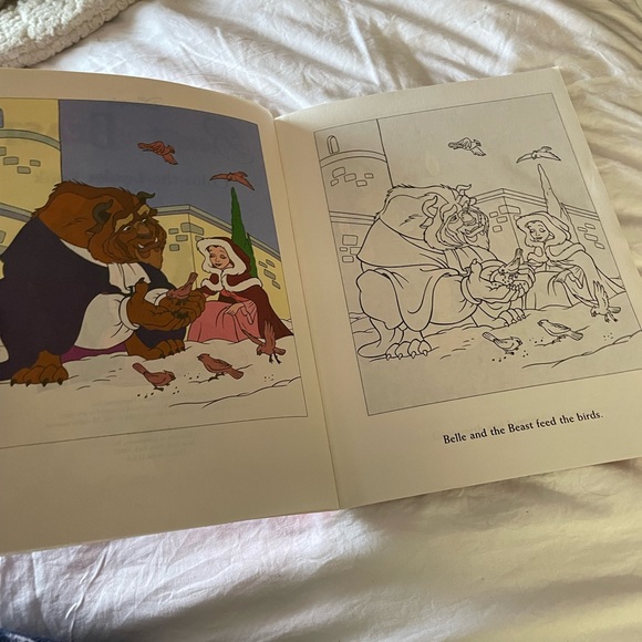 Disney | Other | Vintage 9s Disney Beauty And The Beast Color The ...